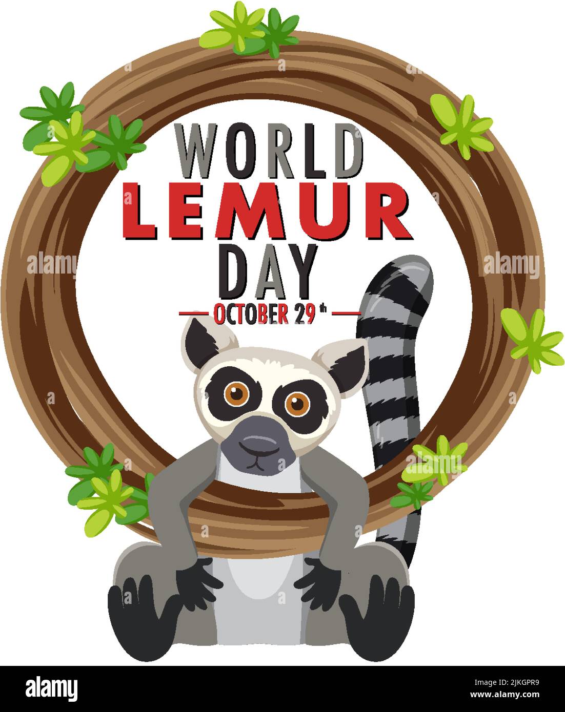 World Lemur Day Banner Design illustration Stock Vector Image & Art - Alamy