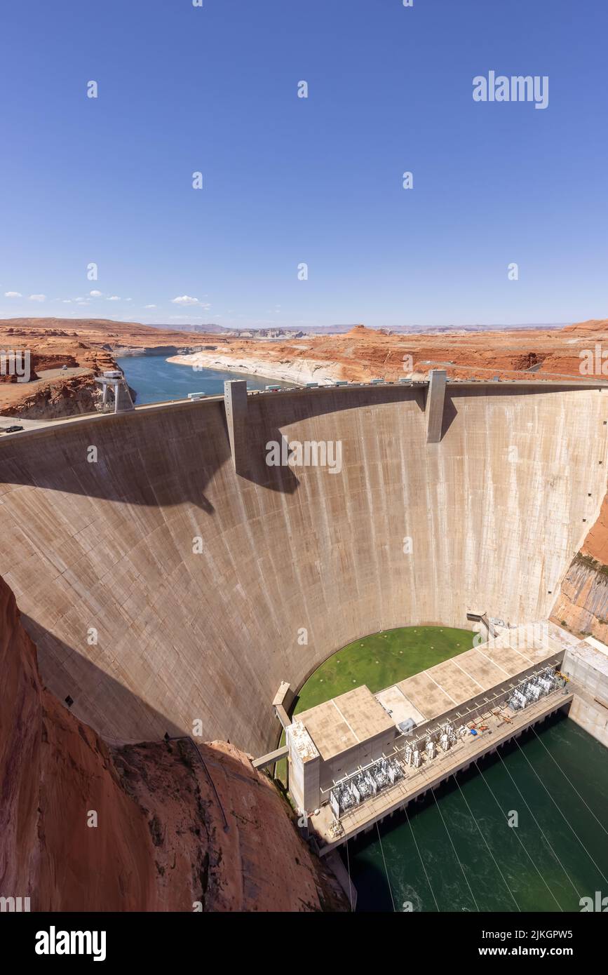 Glen Canyon Dam and Colorado River in Page, Arizona, United States of ...