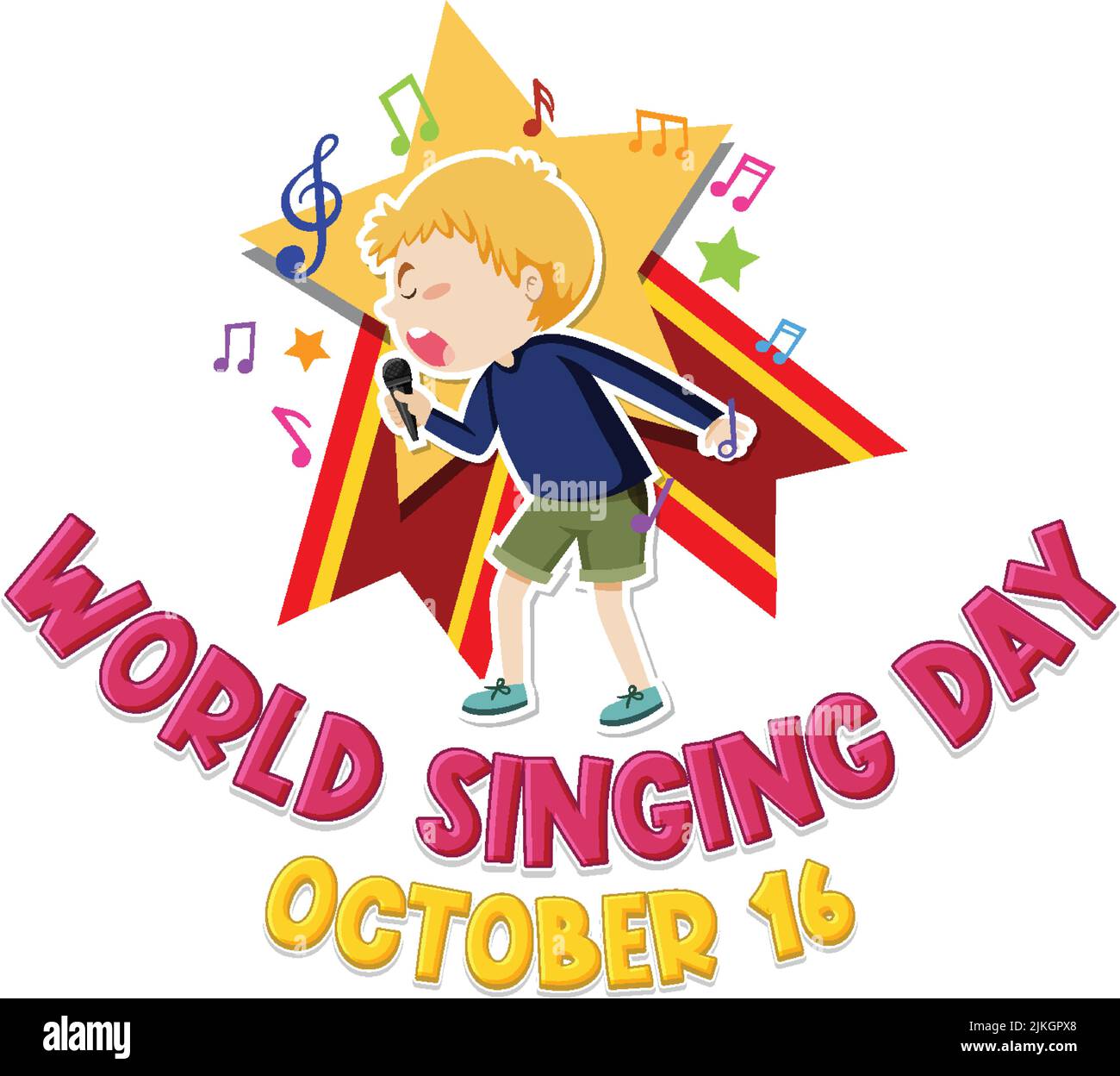 World Singing Day Banner illustration Stock Vector Image & Art - Alamy