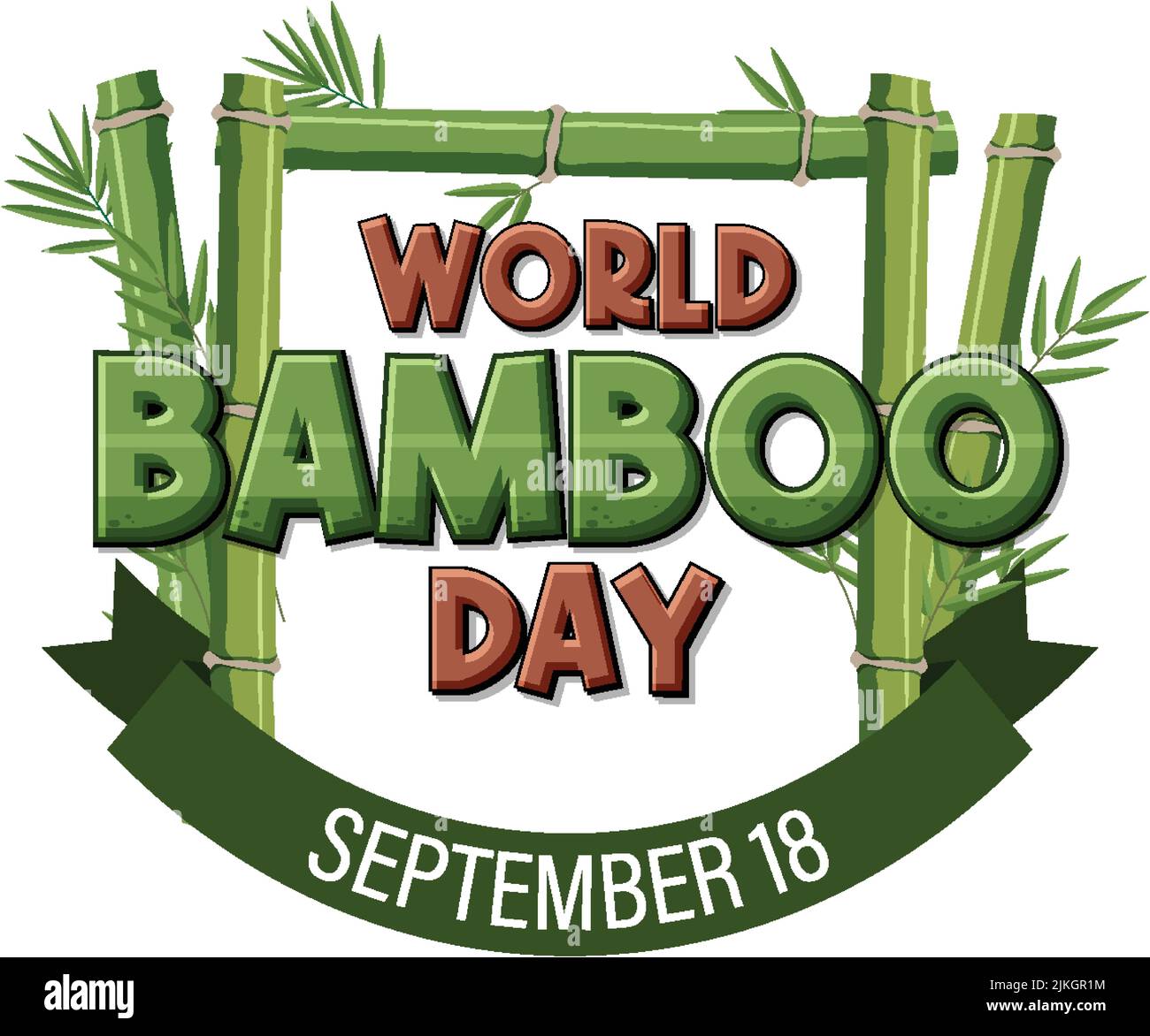 World Bamboo Day September 18 Banner Design illustration Stock Vector ...