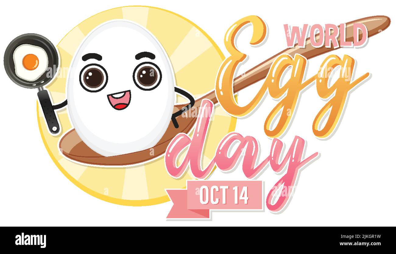 World egg day banner or logo design illustration Stock Vector Image ...