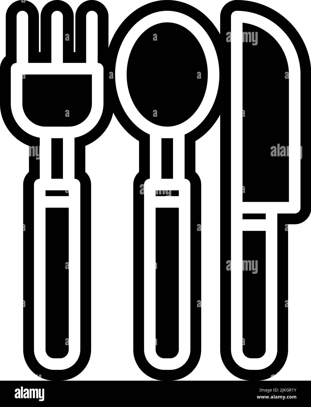 cutlery icon black vector illustration Stock Vector Image & Art - Alamy