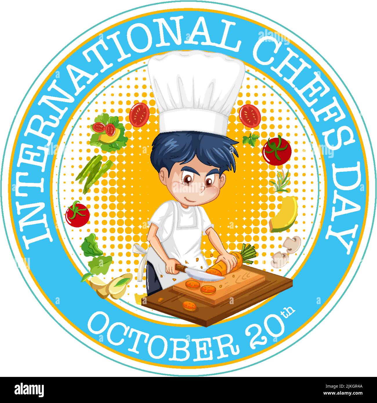International Chef Day Poster Design illustration Stock Vector Image ...