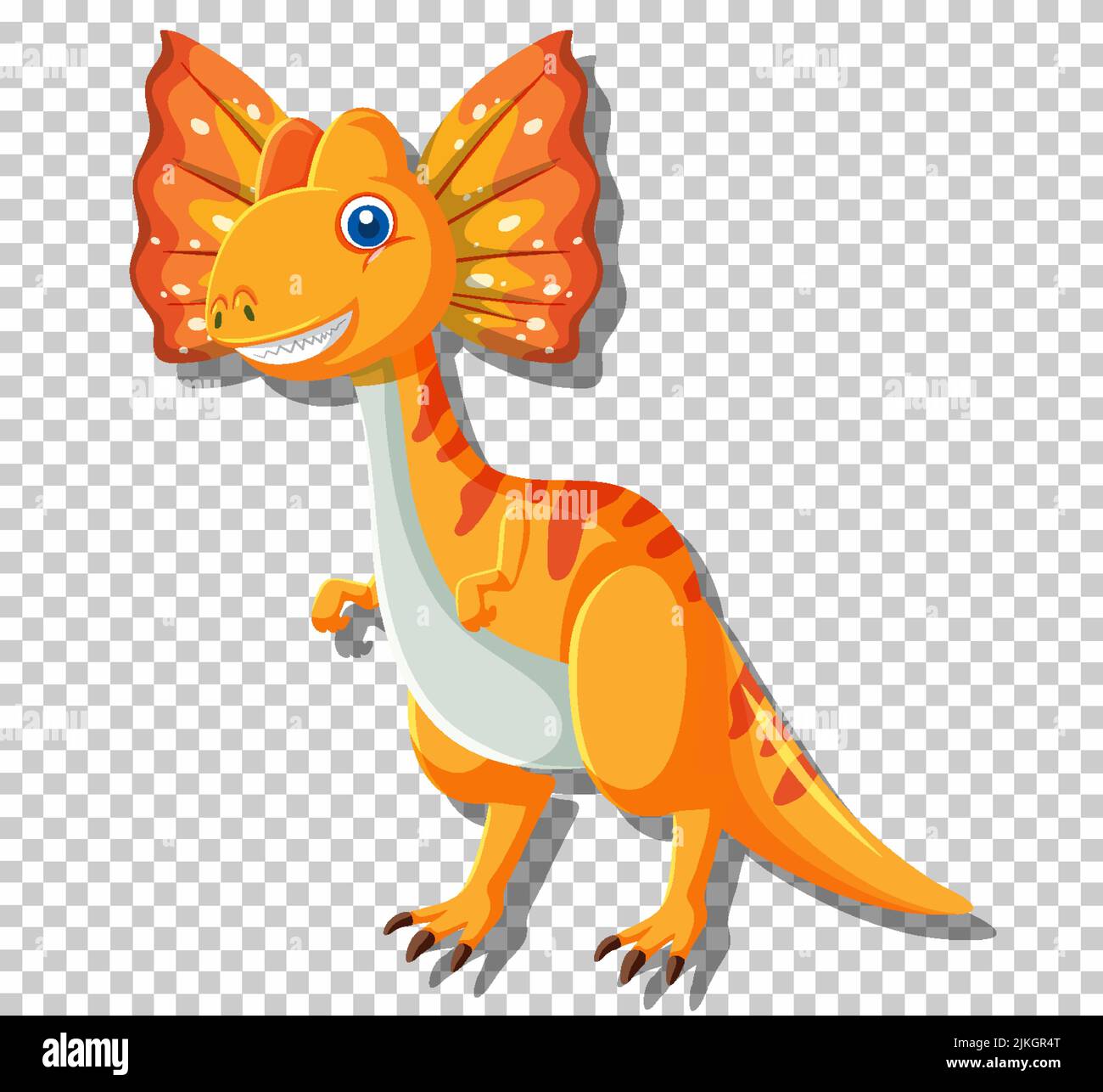 Cute dilophosaurus dinosaur isolated illustration Stock Vector Image & Art - Alamy