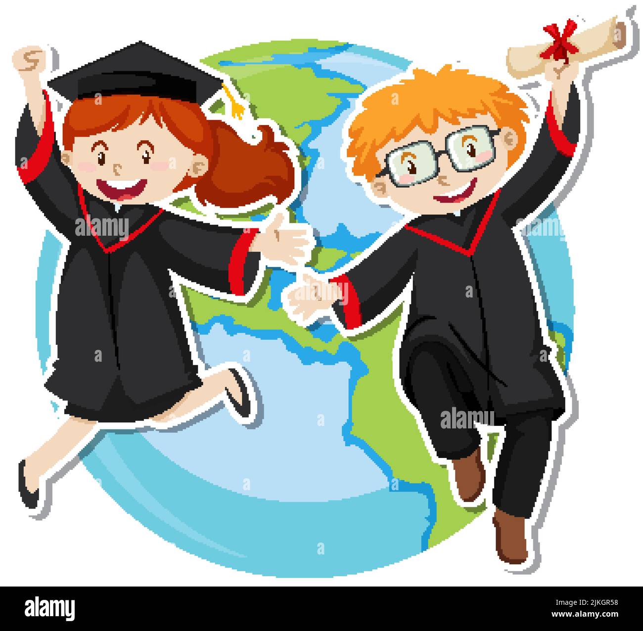 Graduate kids concept vector illustration Stock Vector Image & Art - Alamy