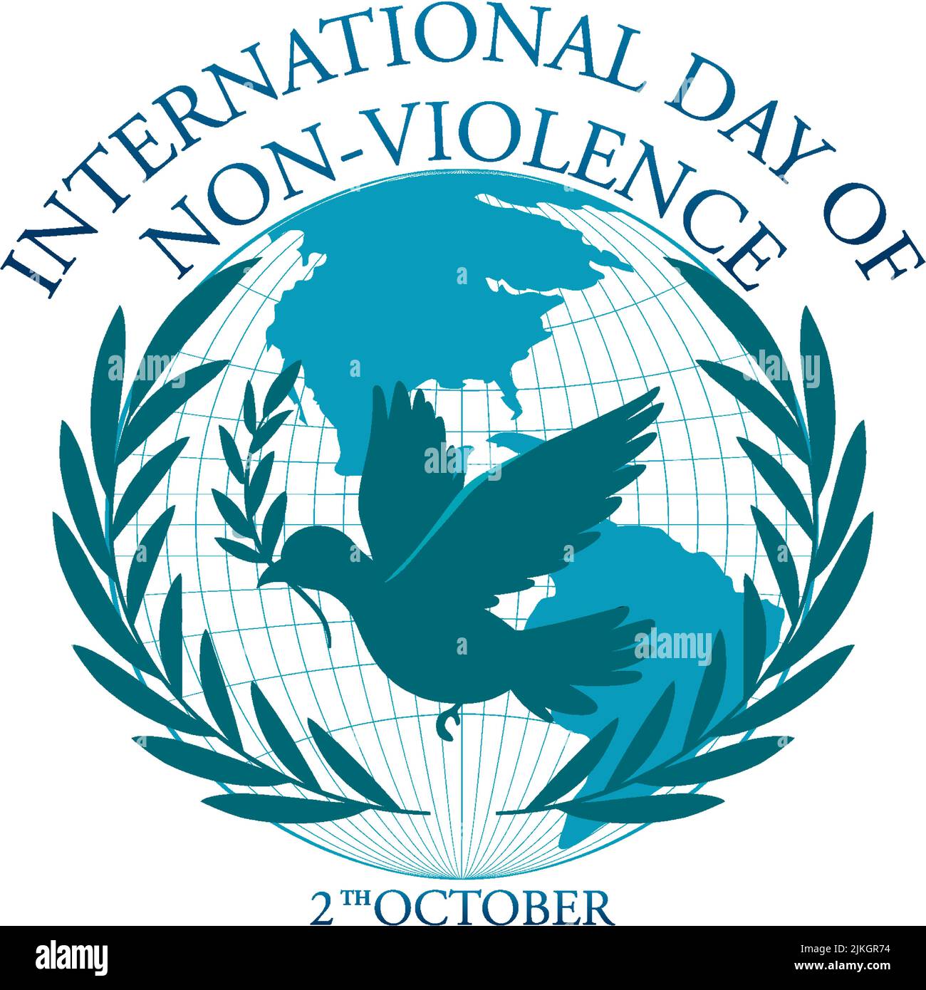 International Day of Non Violence Poster illustration Stock Vector ...