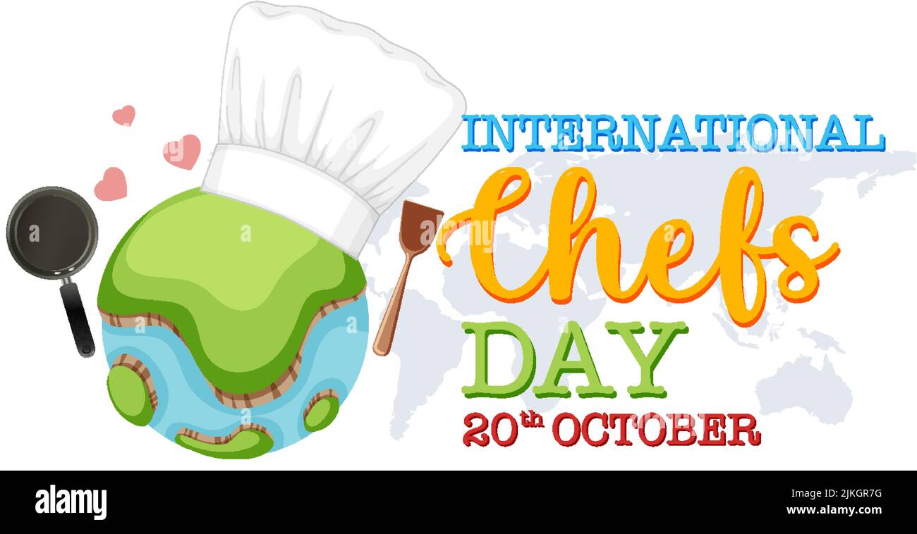 International Chef Day Poster Design illustration Stock Vector Image ...