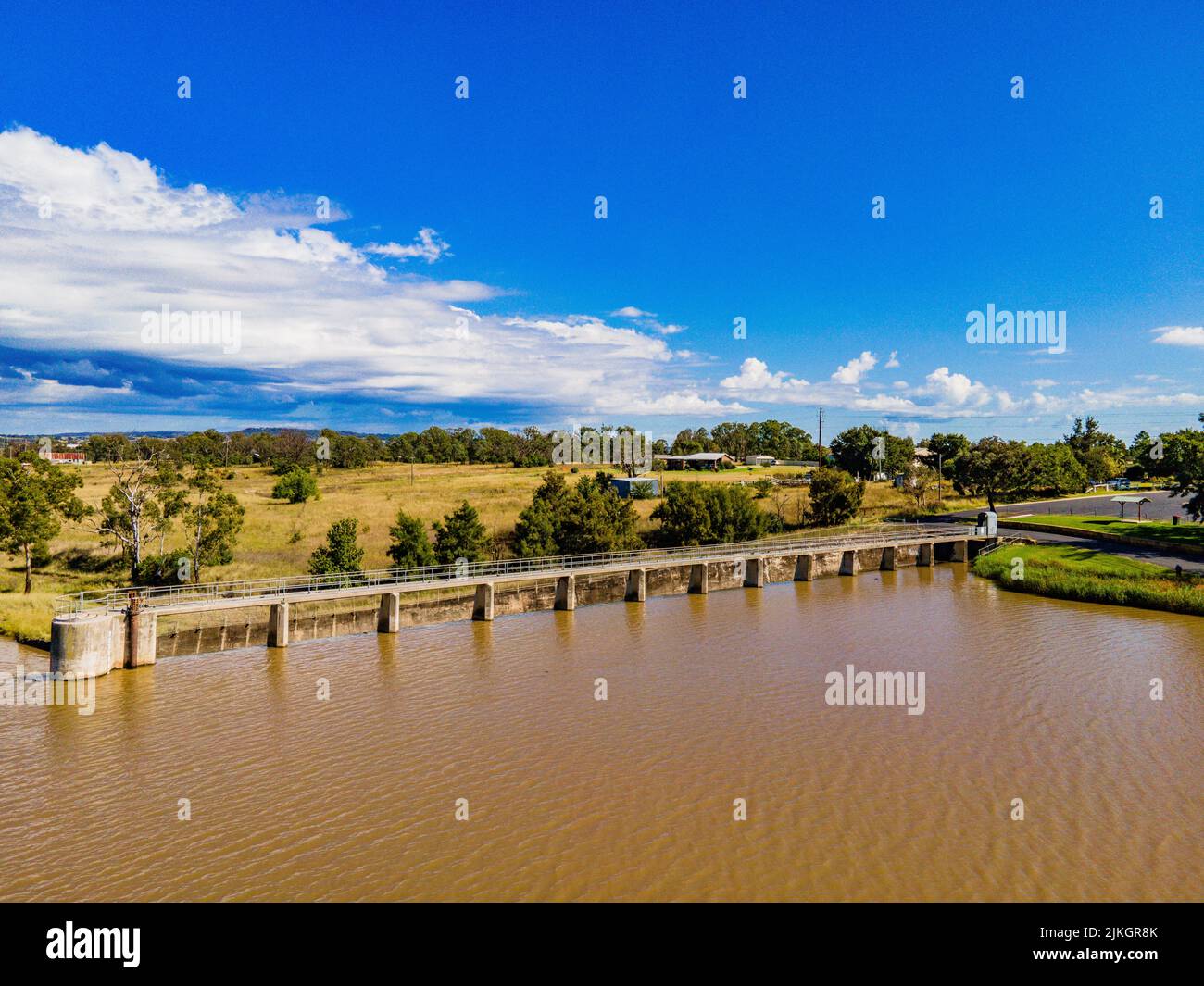 An aerial view of the Lake Inverell Reserve in New South Wales ...