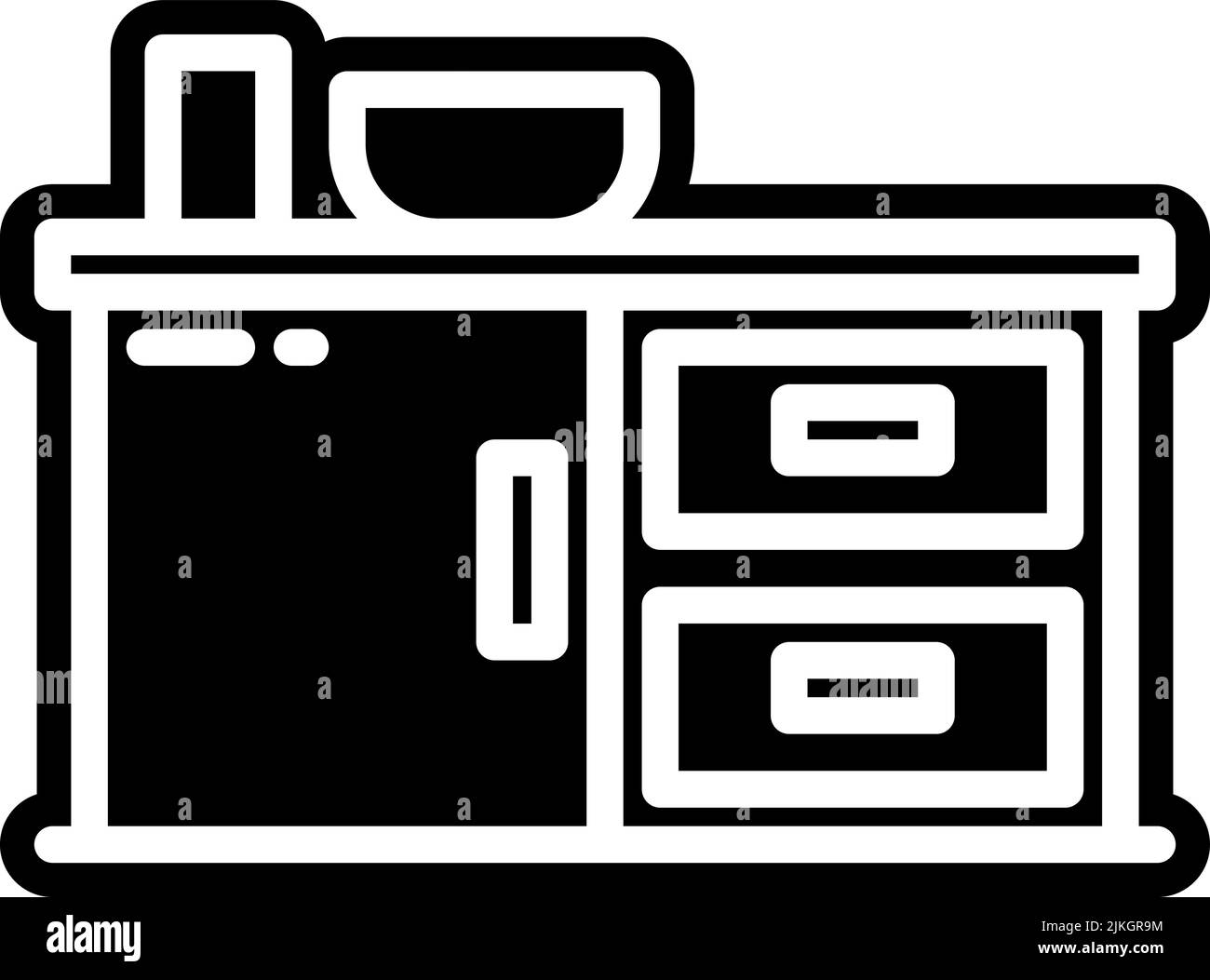 cabinet icon black vector illustration Stock Vector Image & Art - Alamy