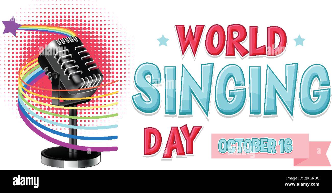 World Singing Day Banner illustration Stock Vector Image & Art - Alamy