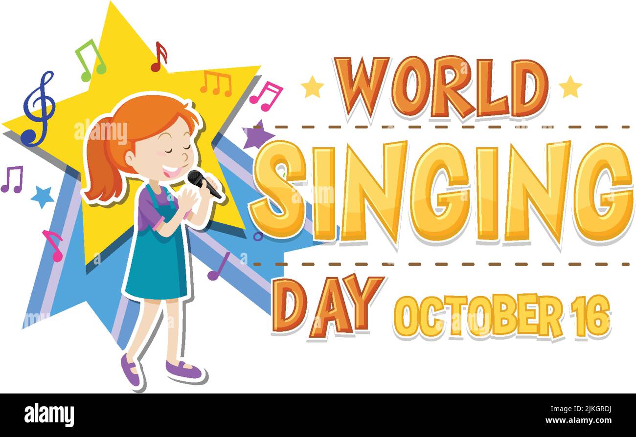 World Singing Day Banner illustration Stock Vector Image & Art - Alamy
