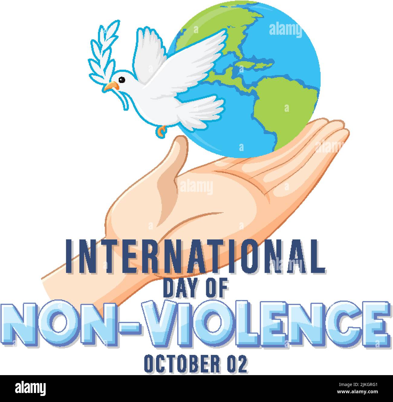 International Day of Non-Violence Poster Design illustration Stock ...