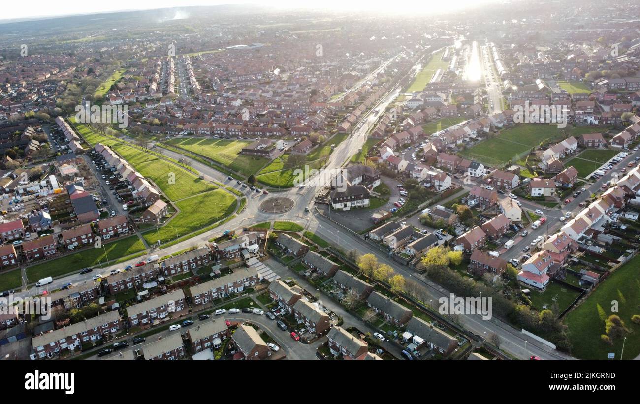 A beautiful view of the South Shields town at daytime in England Stock ...