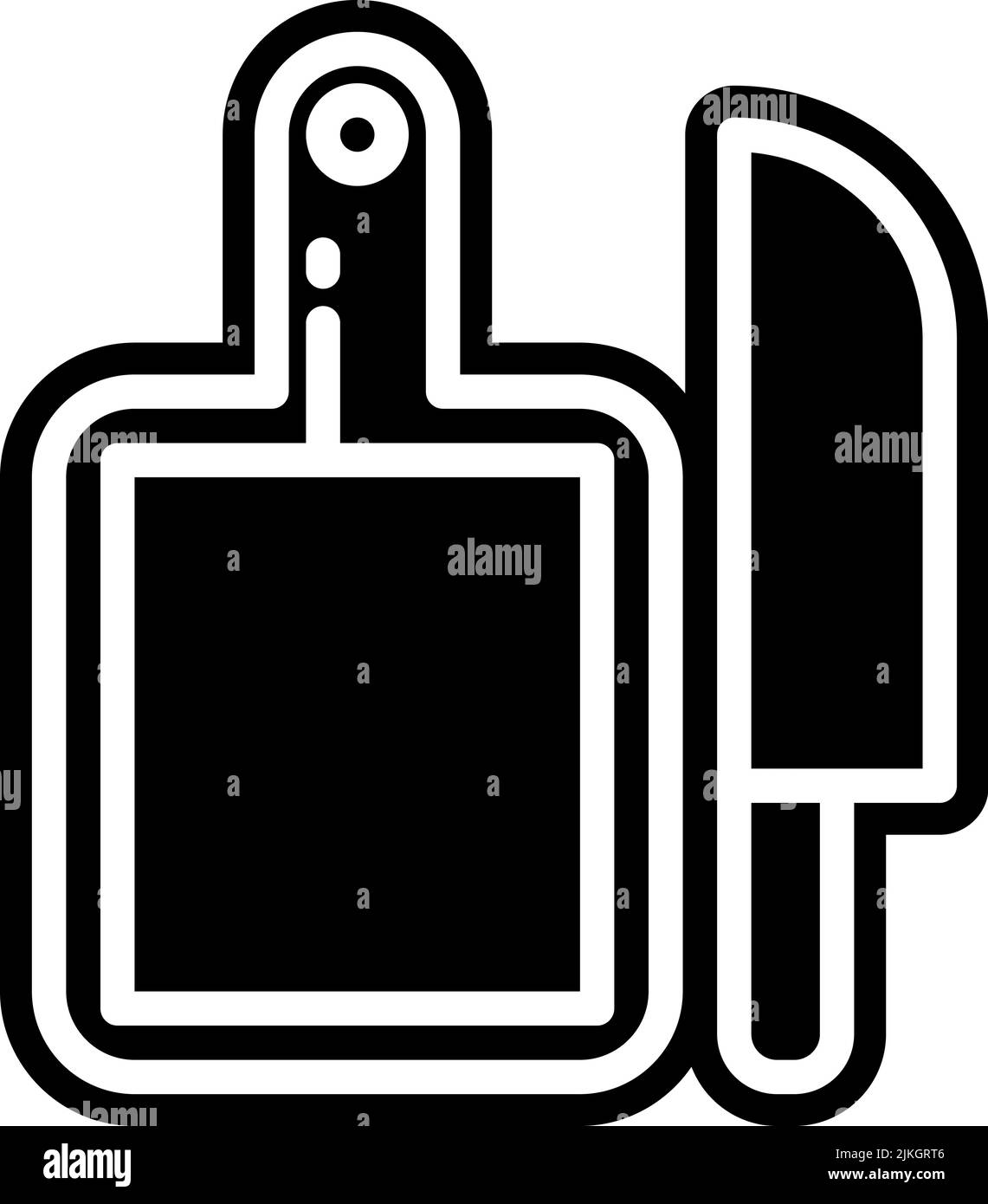cutting board icon black vector illustration Stock Vector Image & Art ...