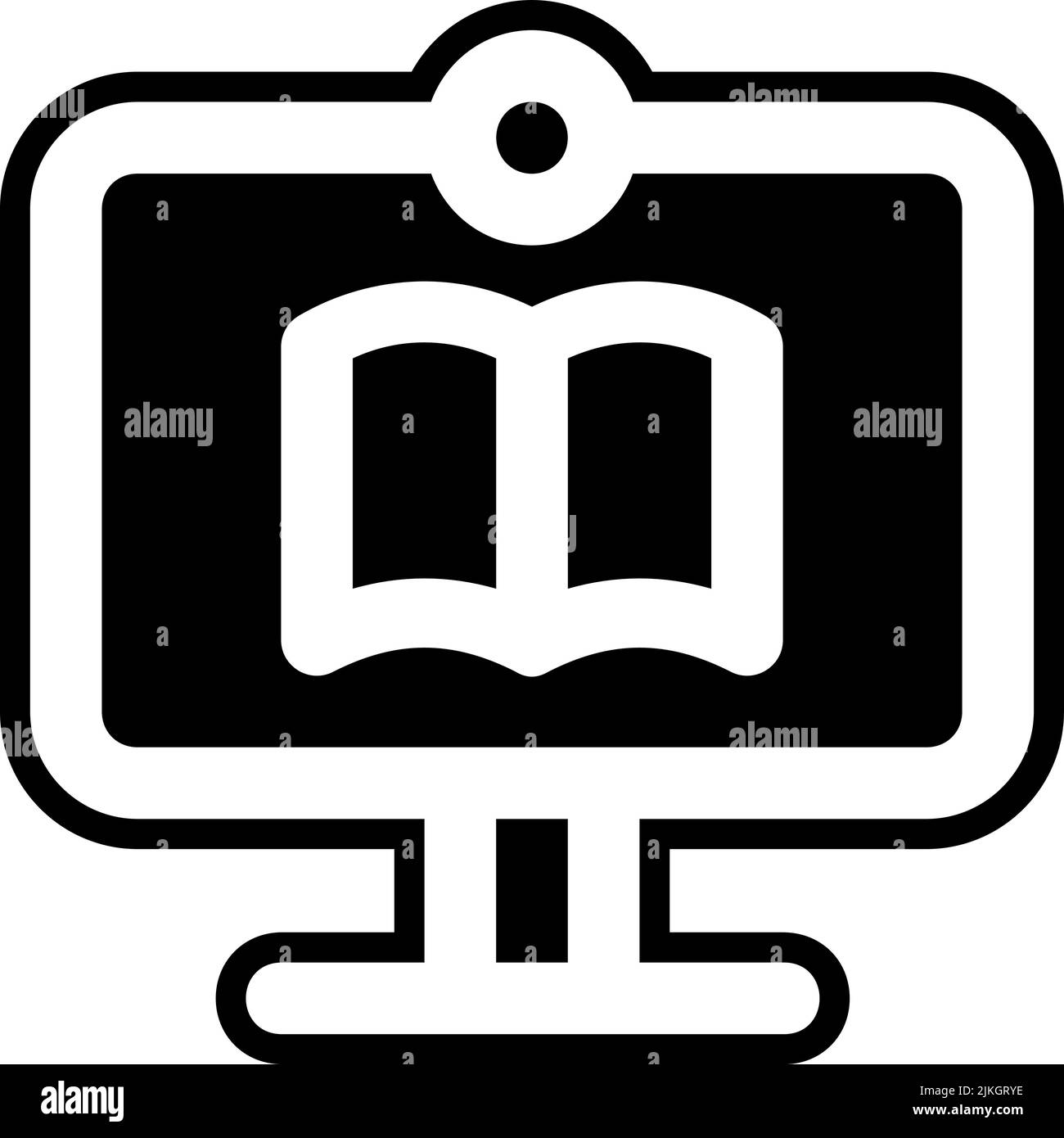 online class icon black vector illustration Stock Vector Image & Art ...