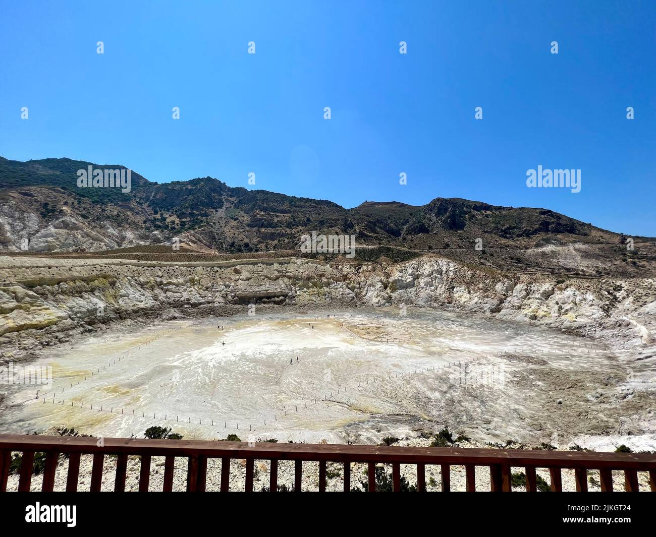 A shot of a Stefanos crater of Nisyros volcano Greece Stock Photo - Alamy
