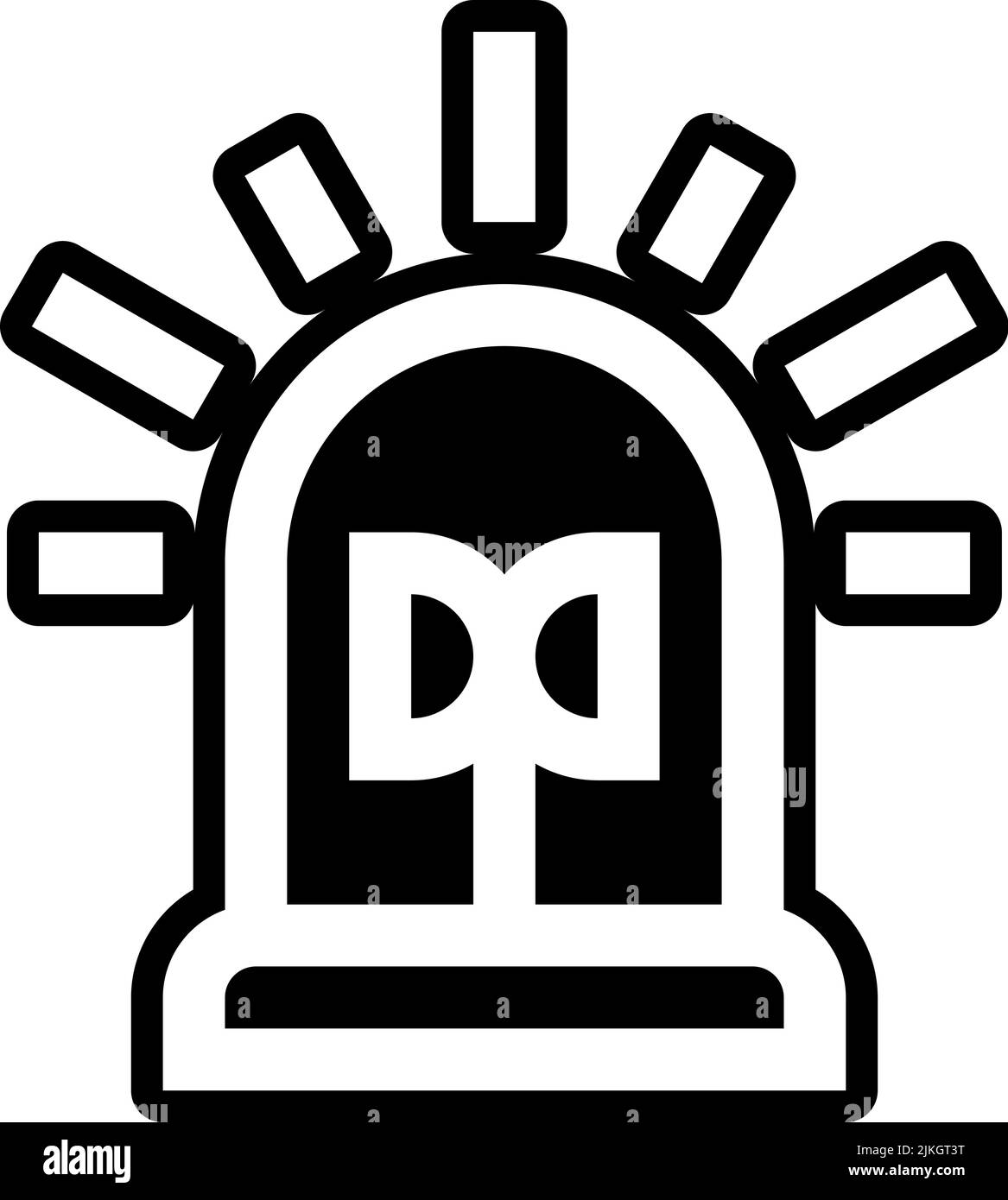 siren icon black vector illustration Stock Vector Image & Art - Alamy