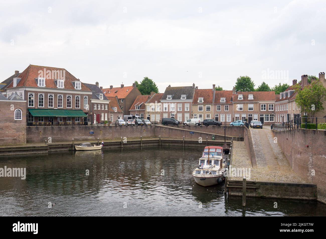 Heusden, Brabant, the Netherlands - May 7, 2022: Old port with boats in ...