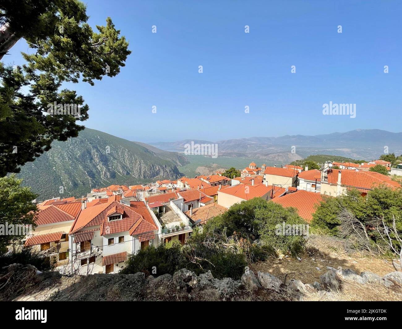 Greece aerial delphi hi-res stock photography and images - Alamy