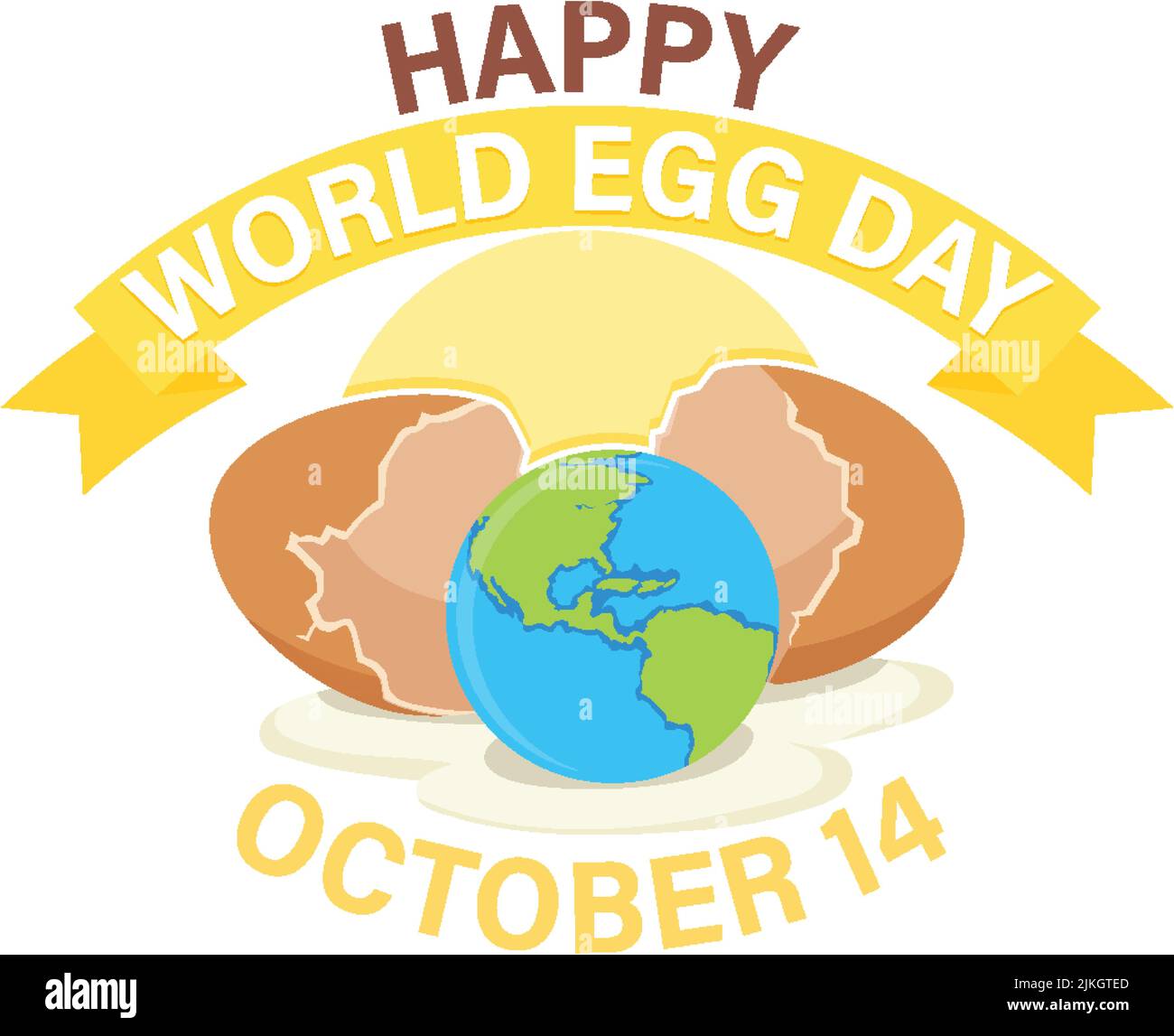World egg day banner or logo design illustration Stock Vector Image ...
