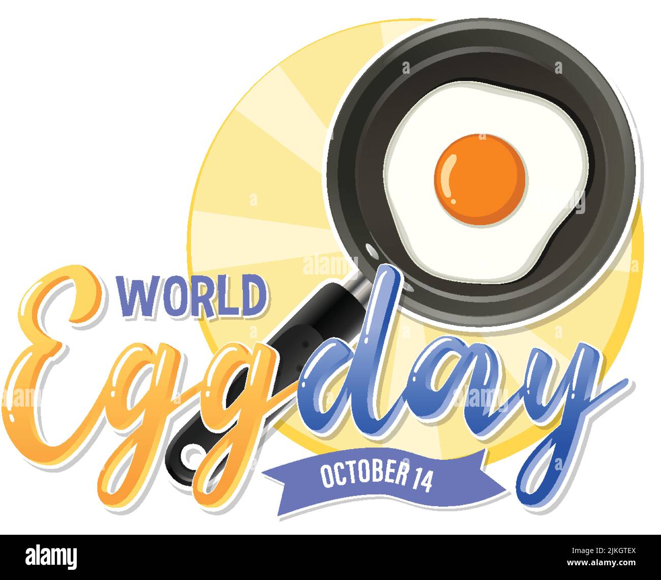 World egg day banner or logo design illustration Stock Vector Image ...