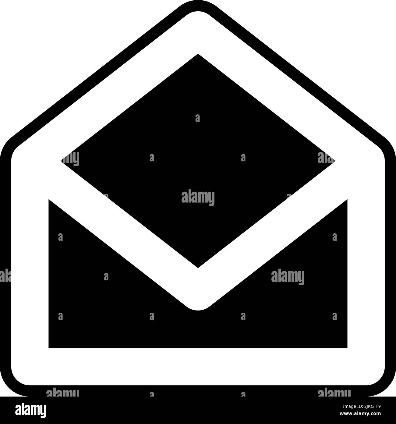 mail icon black vector illustration Stock Vector Image & Art - Alamy