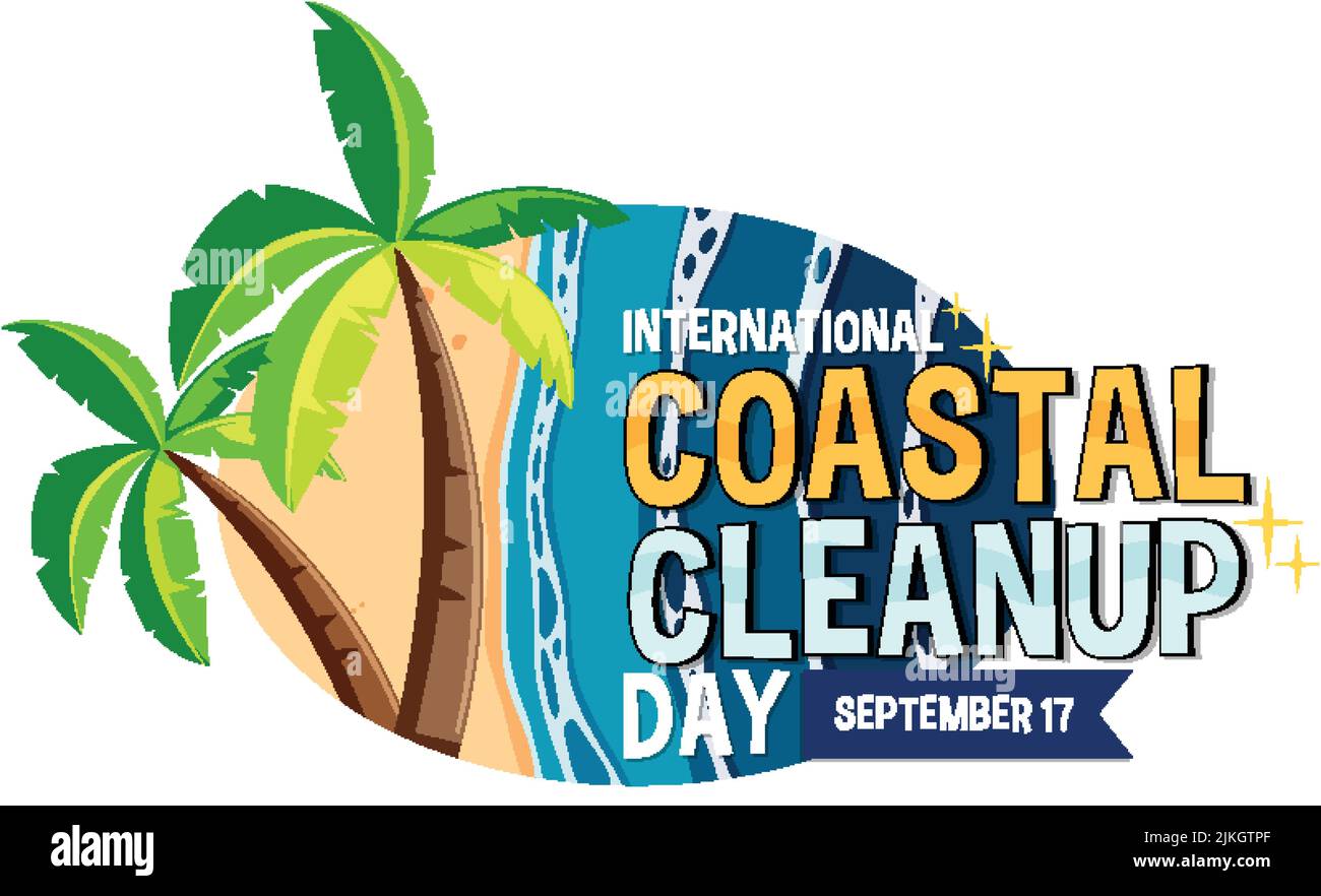 International Coastal Cleanup Day Banner Design illustration Stock ...