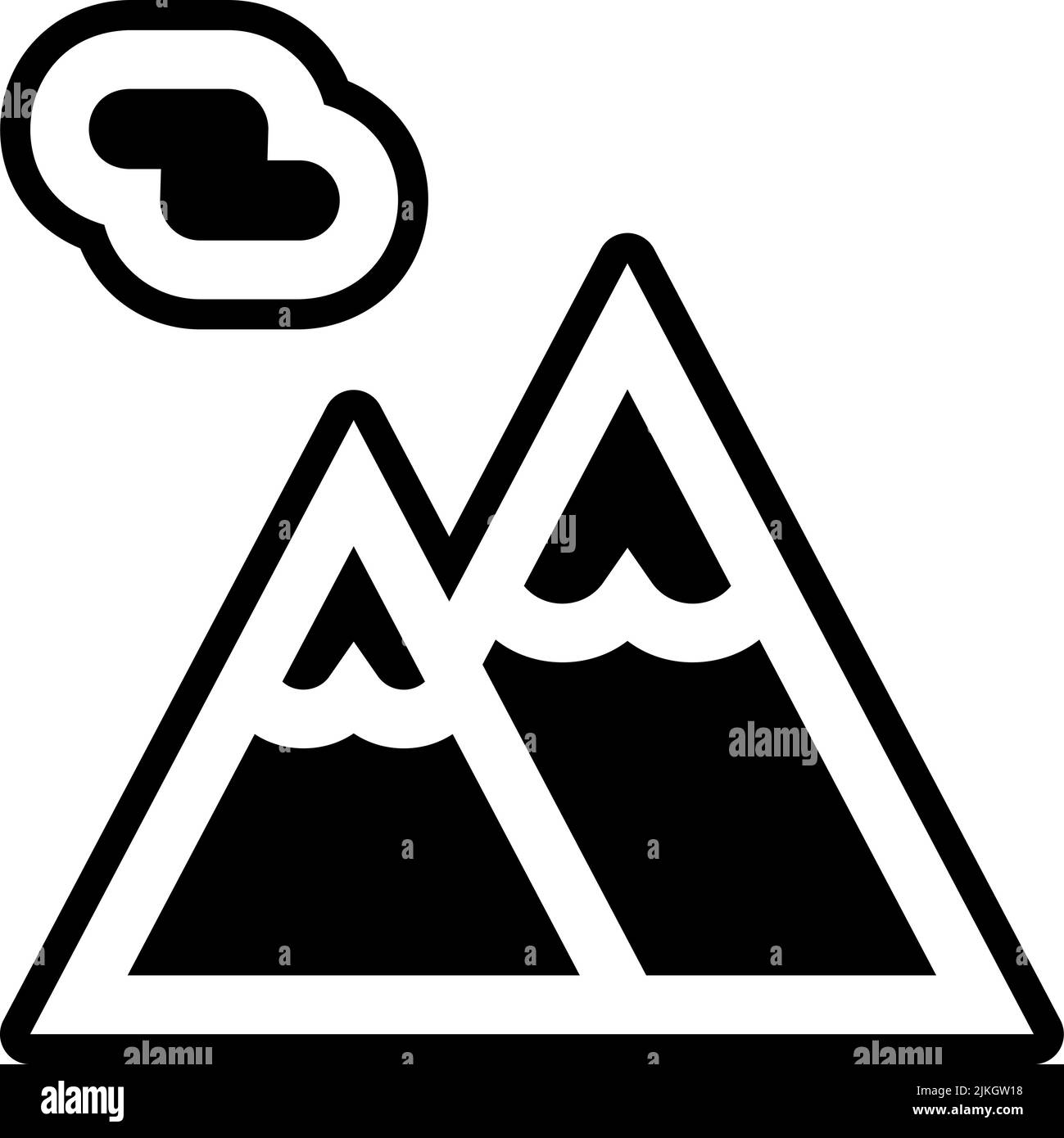 pervivan highlands icon black vector illustration Stock Vector Image ...