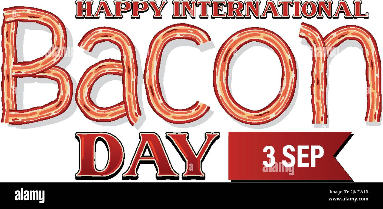 International Bacon Day Banner Template illustration Stock Vector Image ...