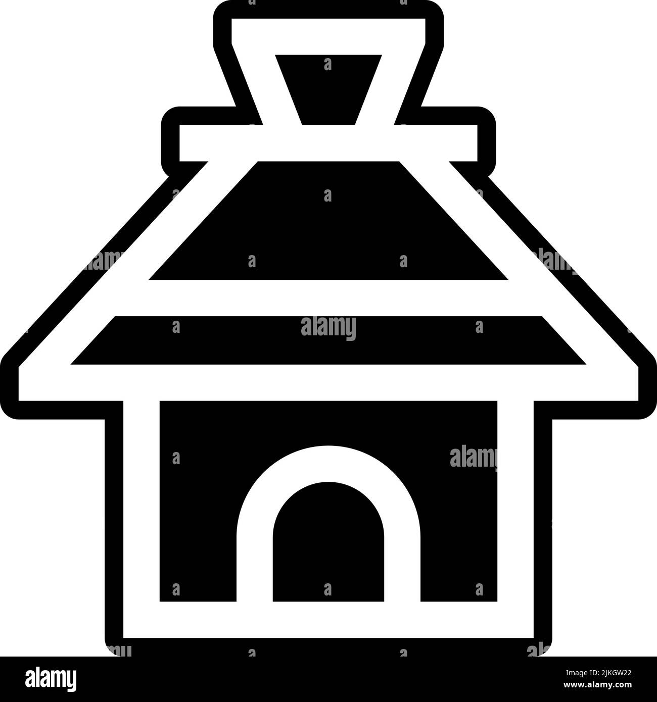 hut icon black vector illustration Stock Vector Image & Art - Alamy