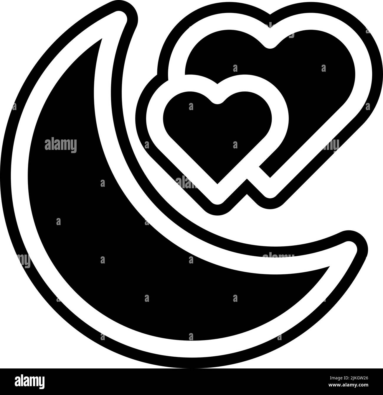 Honeymoon music icon outline Stock Vector Images - Alamy