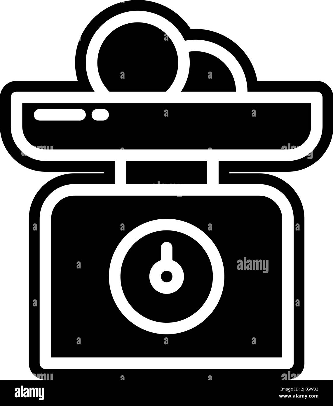 scale icon black vector illustration Stock Vector Image & Art - Alamy