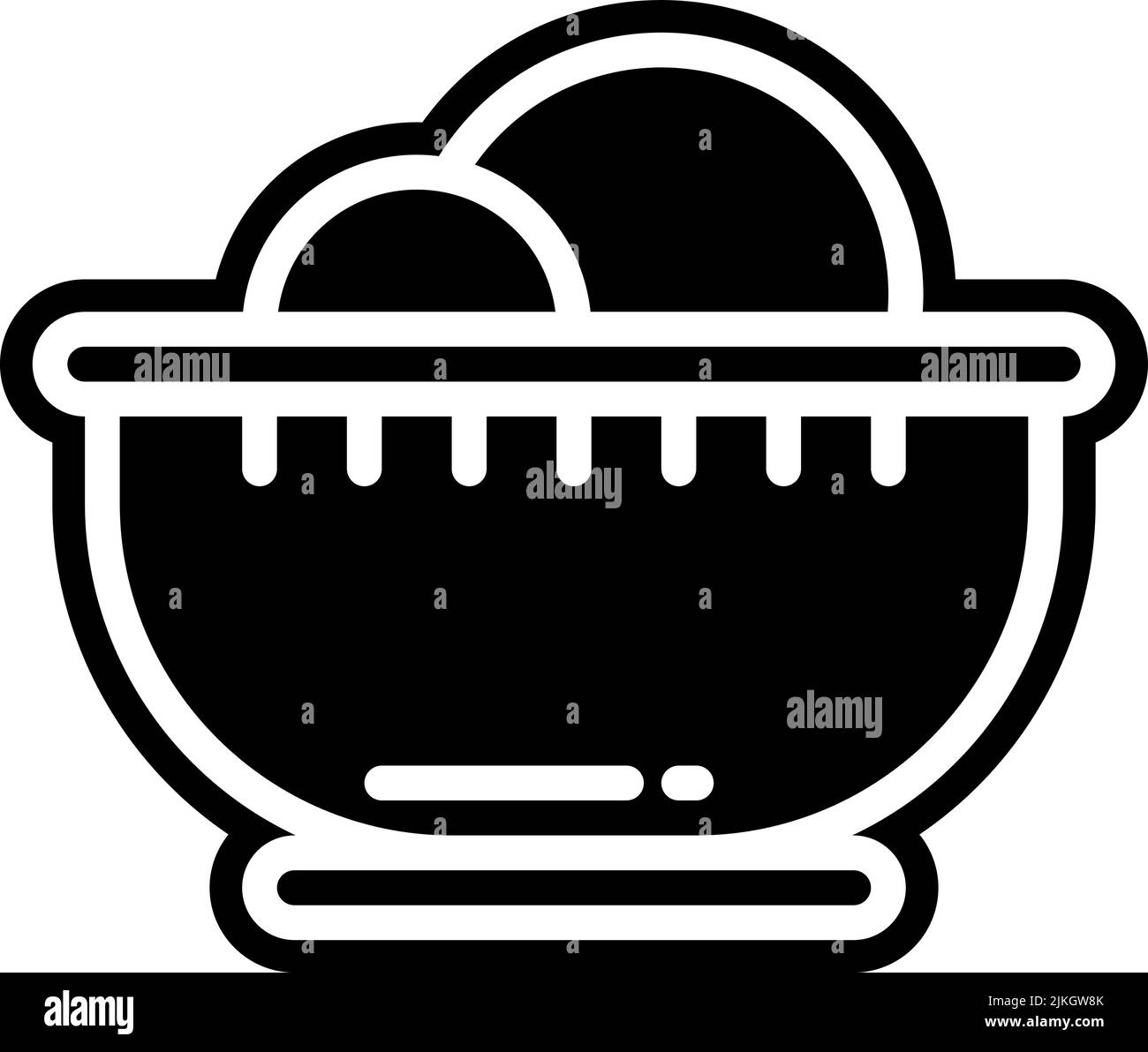 bowl icon black vector illustration Stock Vector Image & Art - Alamy