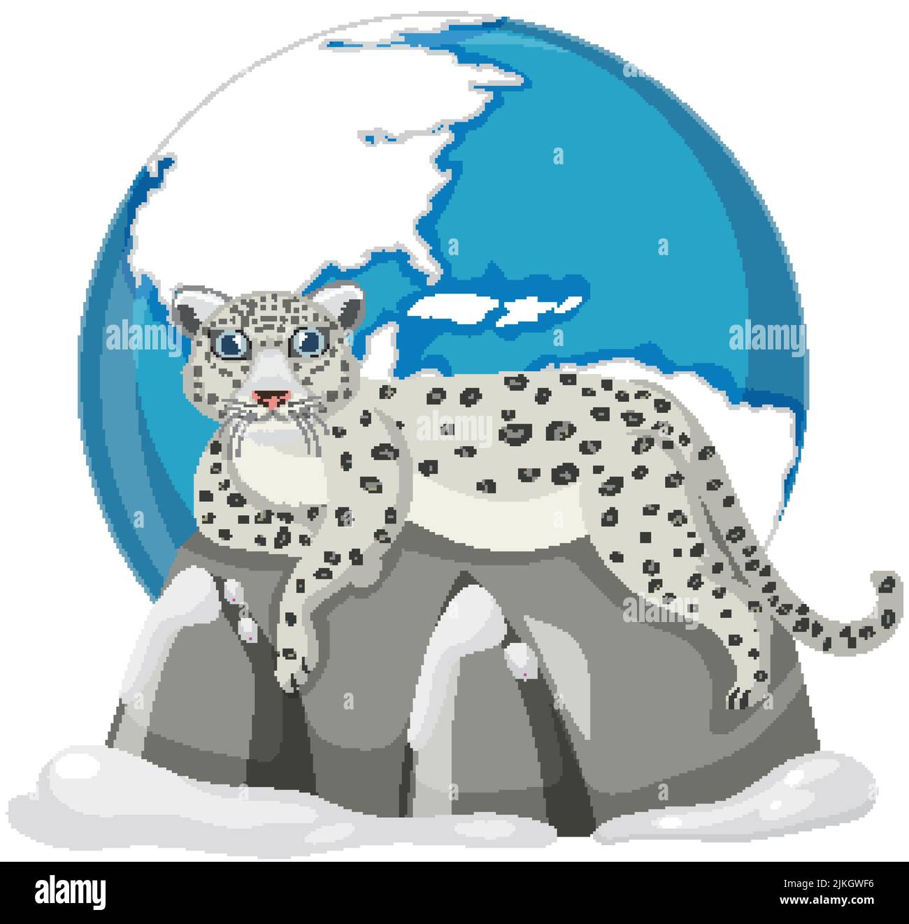 Snow leopard picture Stock Vector Images - Alamy