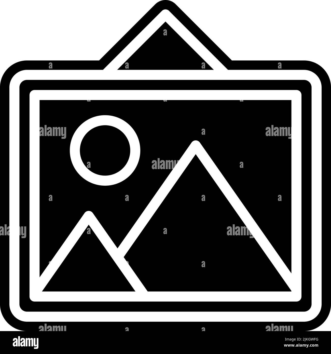 picture icon black vector illustration Stock Vector Image & Art - Alamy