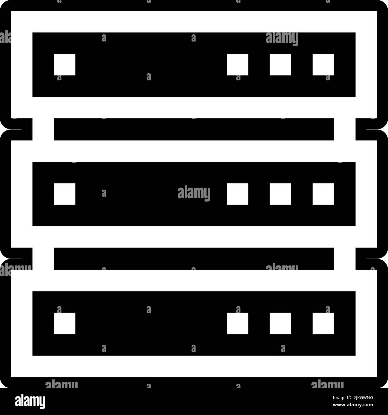 server icon black vector illustration Stock Vector Image & Art - Alamy