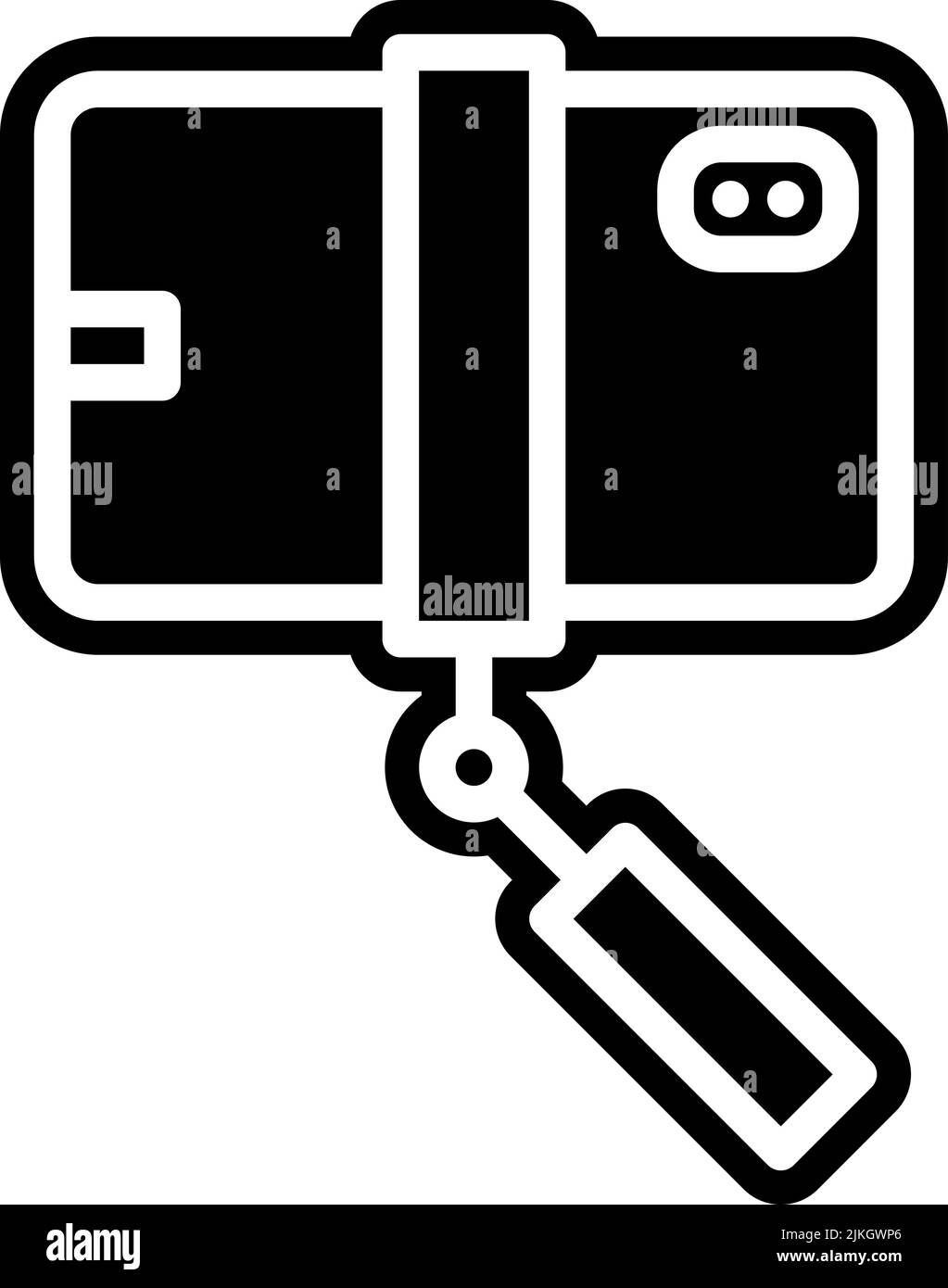 selfie stick icon black vector illustration Stock Vector Image & Art ...