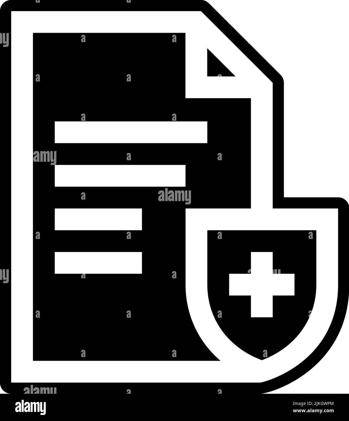 insurance icon black vector illustration Stock Vector Image & Art - Alamy