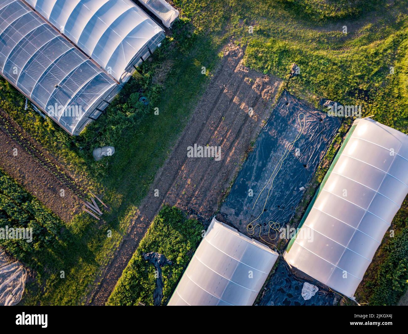 An aerial view of an organic inner-city farm in London, The UK Stock ...