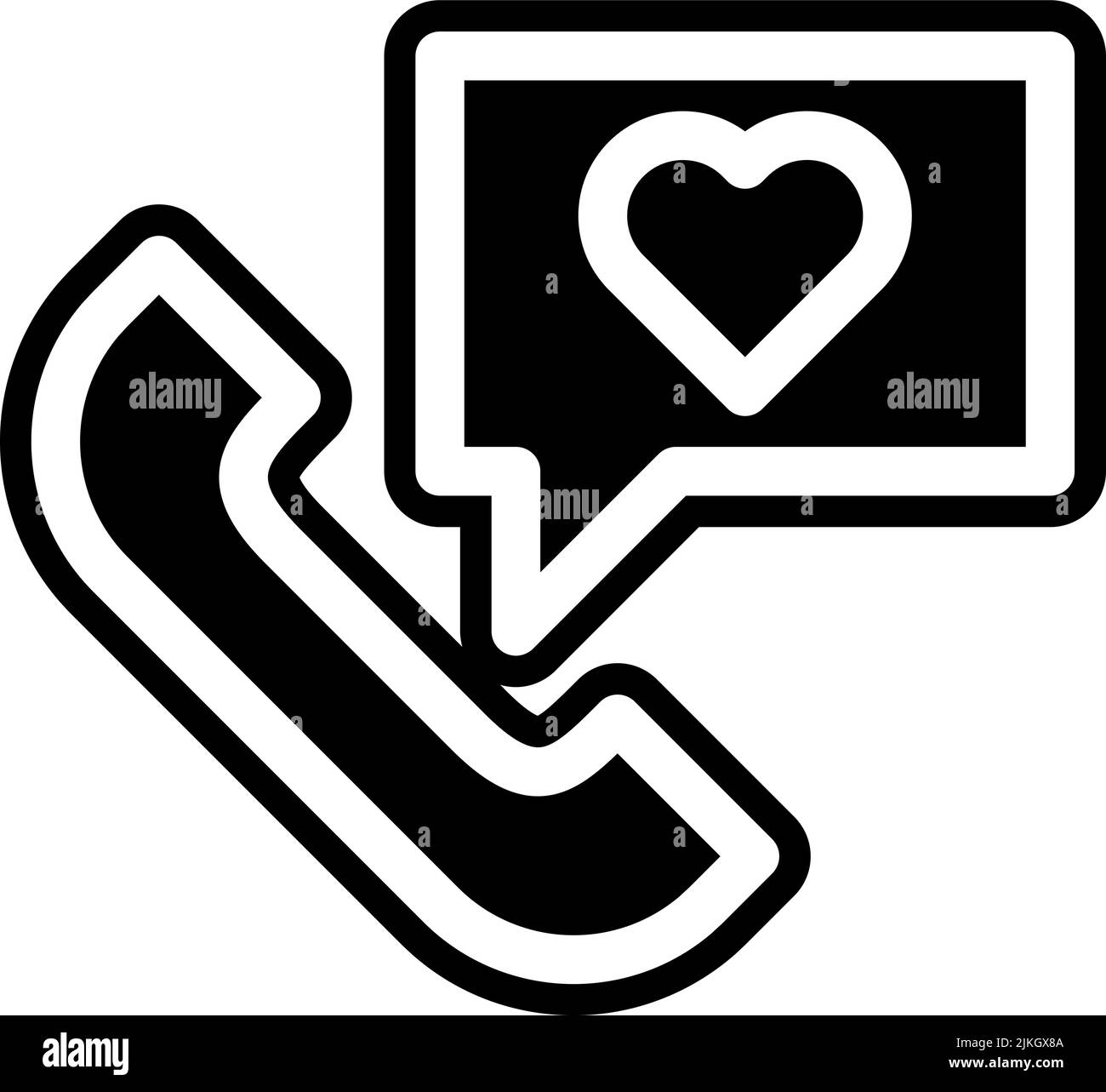 call icon black vector illustration Stock Vector Image & Art - Alamy