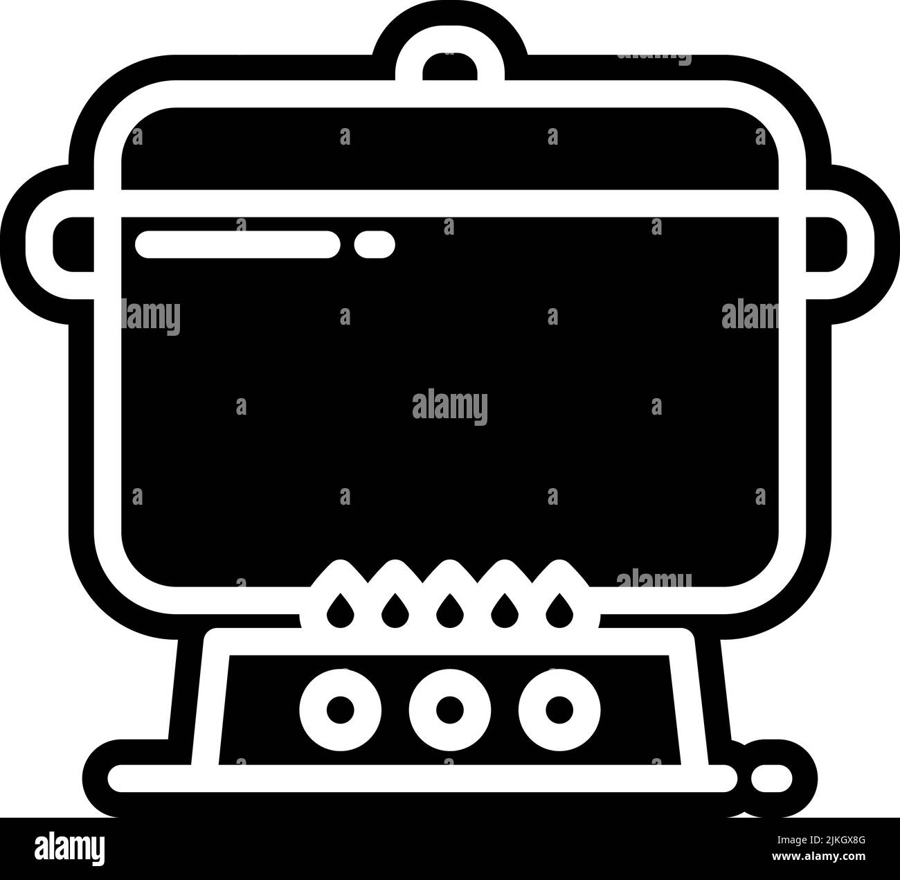 pot icon black vector illustration Stock Vector Image & Art - Alamy