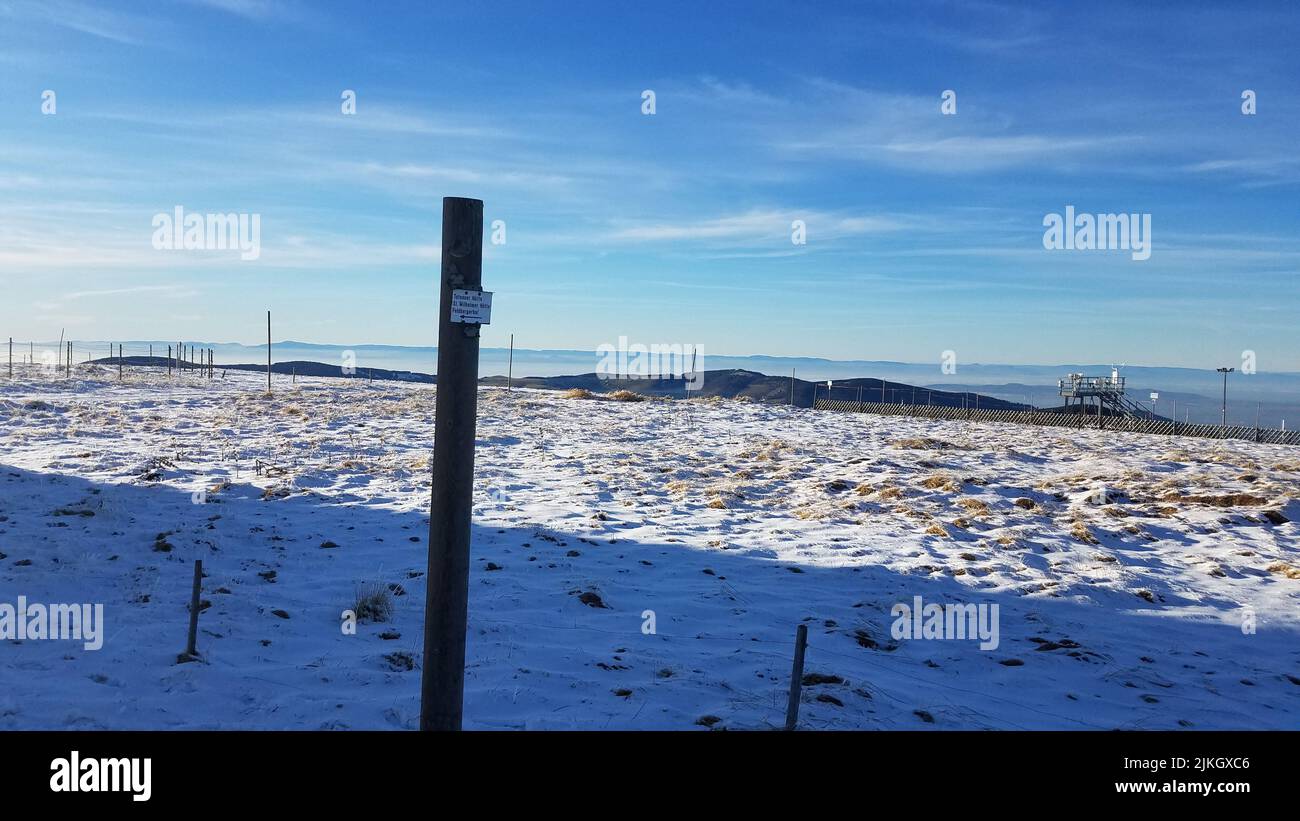 Cold winter blue sky clouds landscape nature hi-res stock photography ...