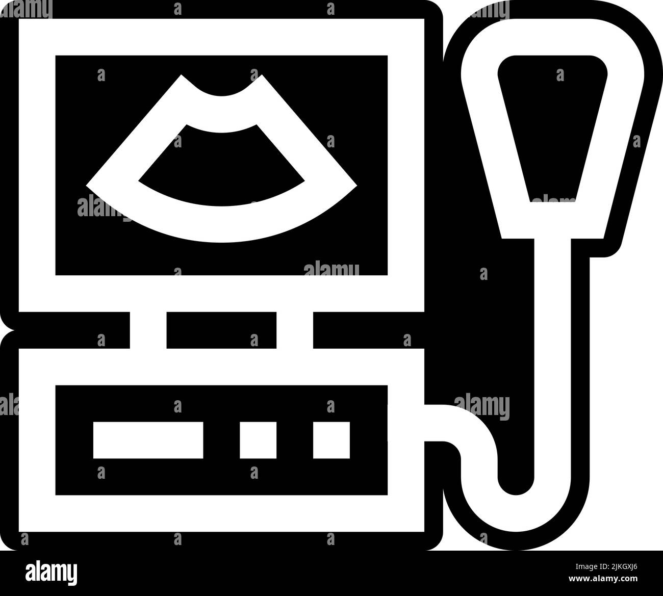 ultrasound icon black vector illustration Stock Vector Image & Art - Alamy