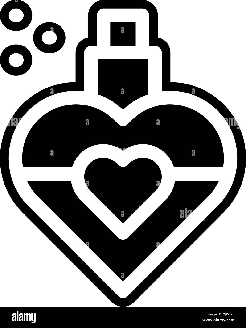love potion icon black vector illustration Stock Vector Image & Art - Alamy