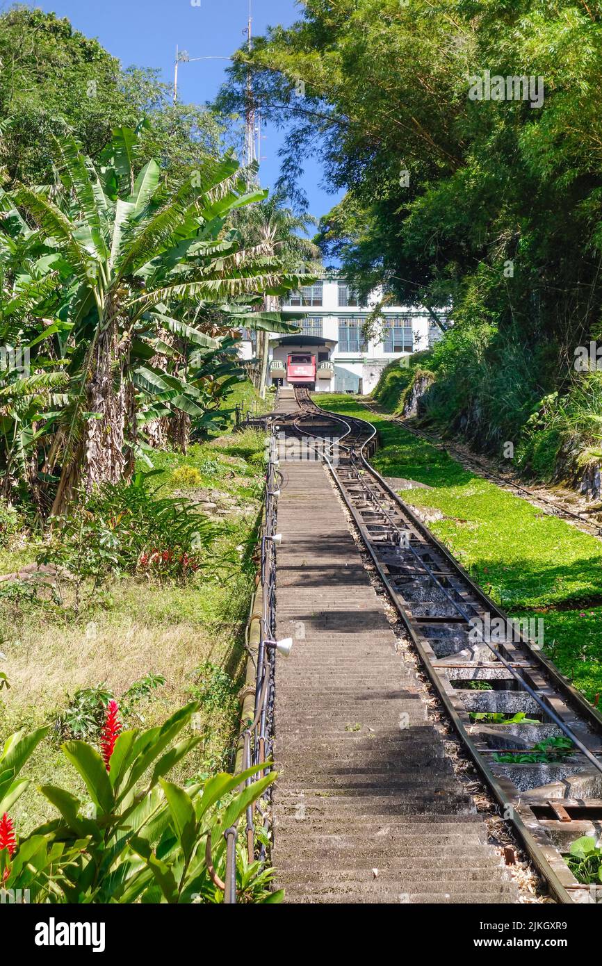 Monte Serrat Funicular cable railway in Santos, Brazil Stock Photo - Alamy