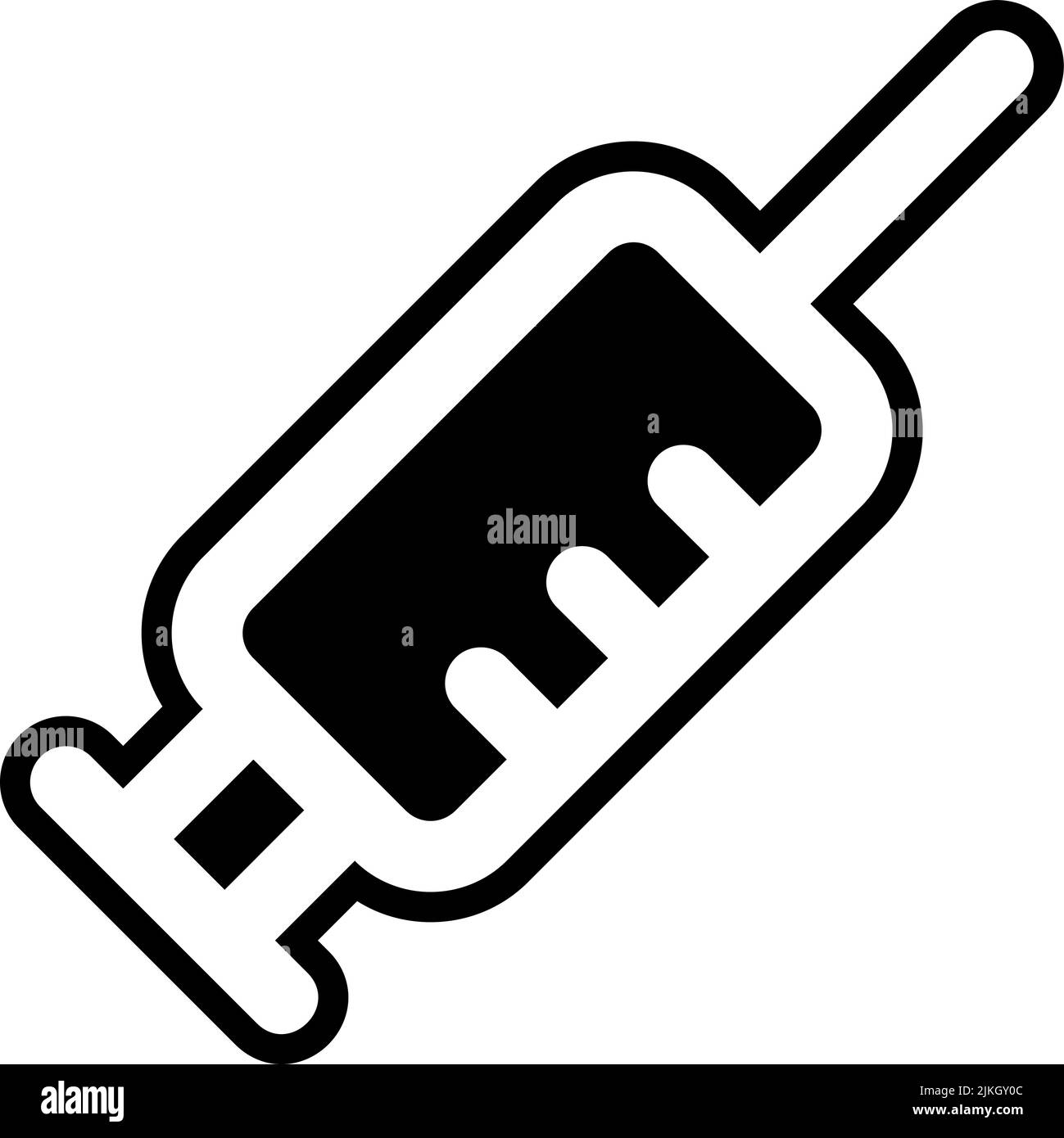 syringe icon black vector illustration Stock Vector Image & Art - Alamy