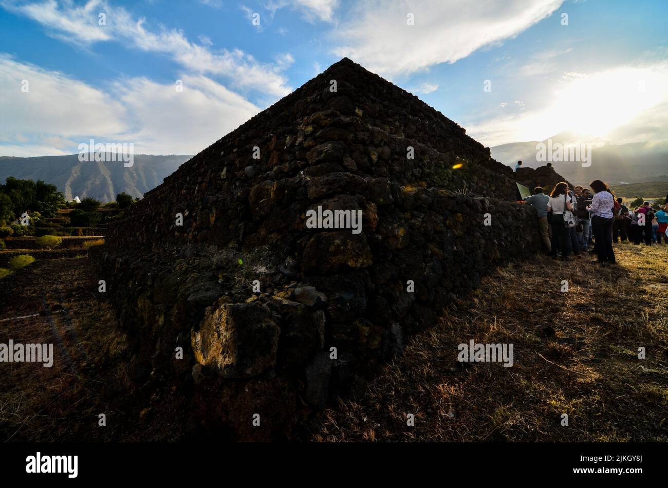 Ancient Guanche Guimar Pyramids in Tenerife Island Stock Photo - Alamy