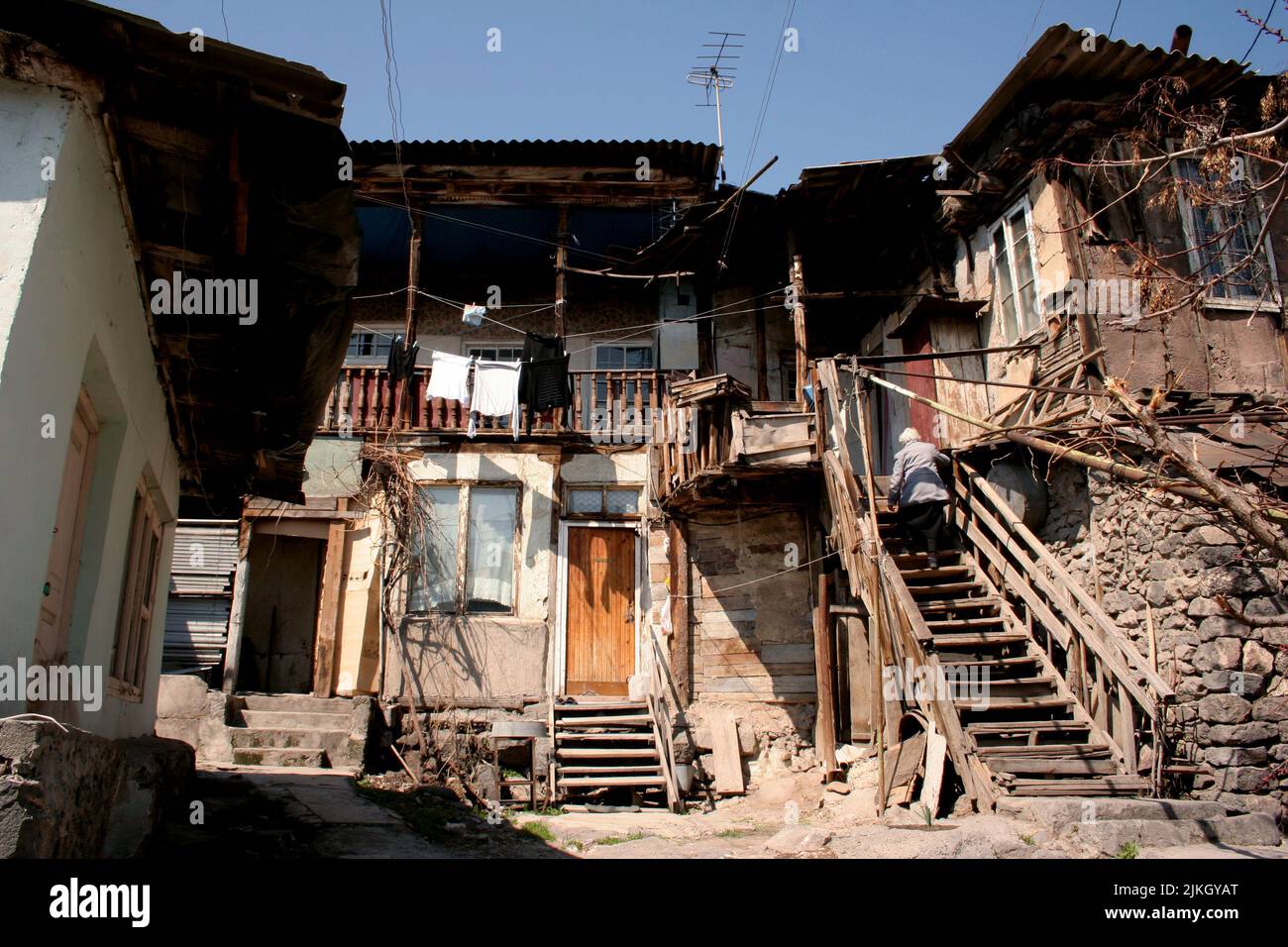 A beautiful shot of Kond district in Yerevan, Armenia with its old ...