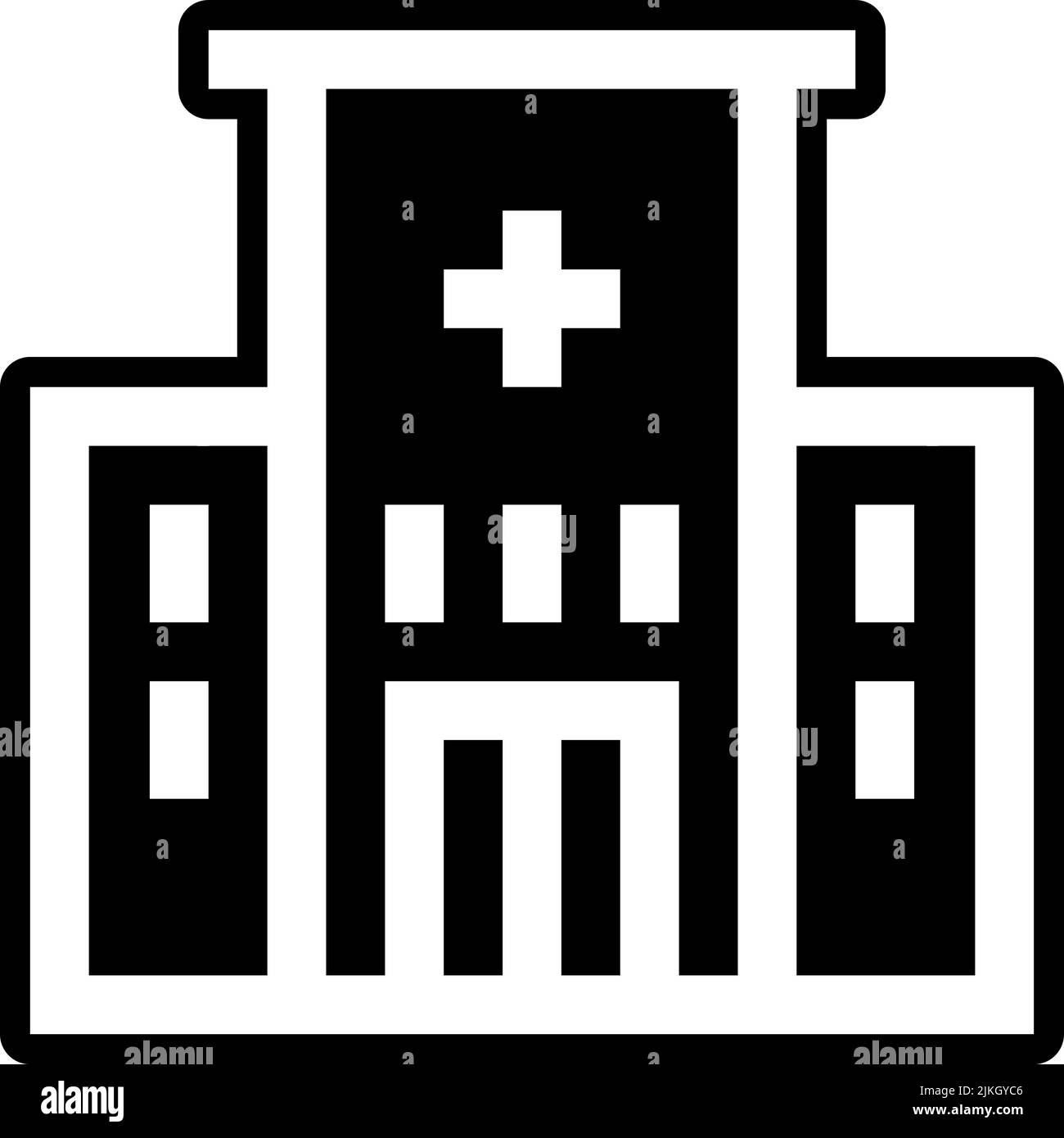 hospital icon black vector illustration Stock Vector Image & Art - Alamy