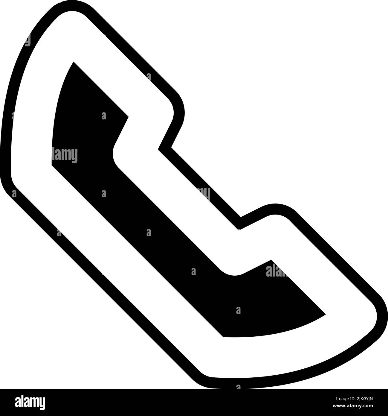 phone call icon black vector illustration Stock Vector Image & Art - Alamy